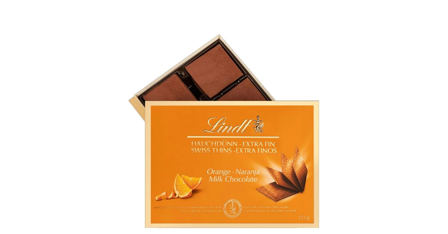 Lindt Thins Orange Tejcsokoládé Lapocskák [125g] - Édesség, Kávé, Tea ...