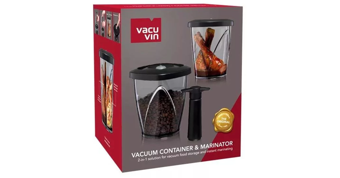 Vacu Vin Kávétároló Vákuum Edény Pumpával (1,3 Liter) - Kiegészítők ...